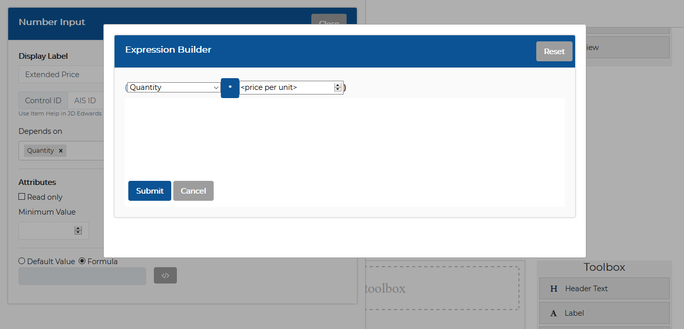 Using Depends On with Expression Builder – Ephlux