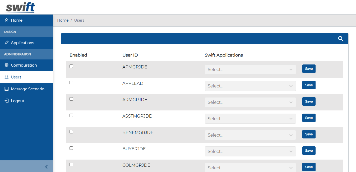 Swift – Administration User Security – Ephlux