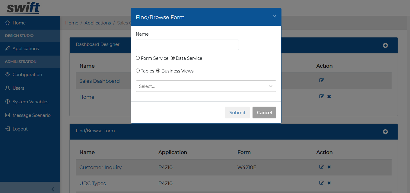 Swift – Create Find/Browse Form – Ephlux