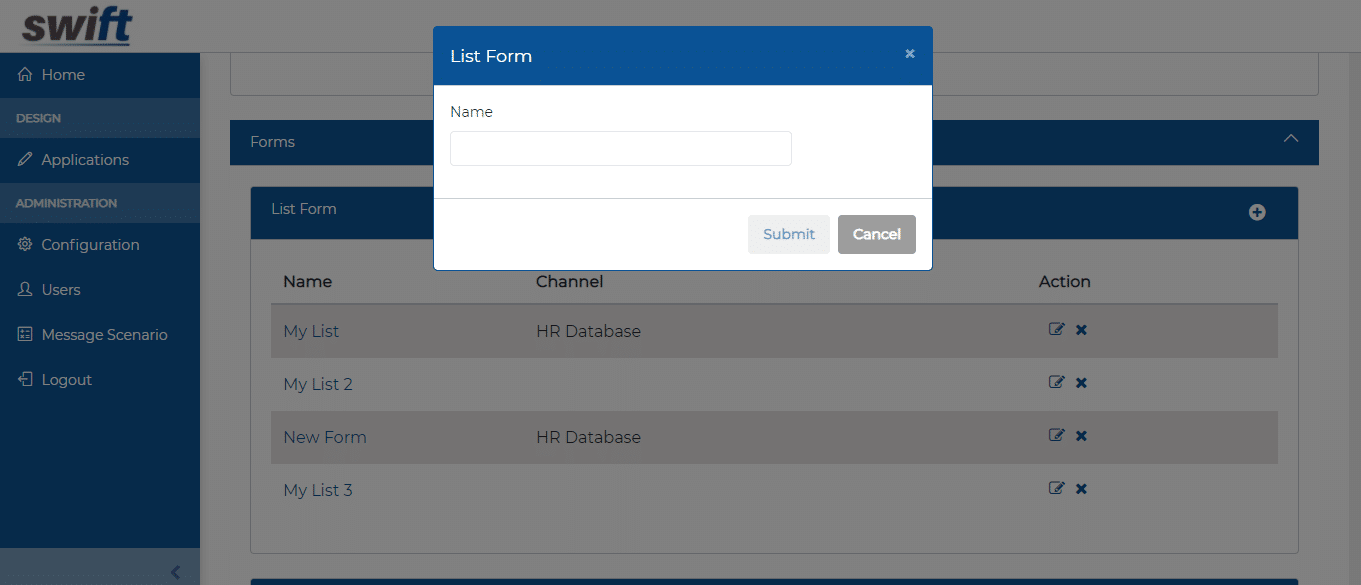Swift Create Swift Custom Db Listing Form Ephlux