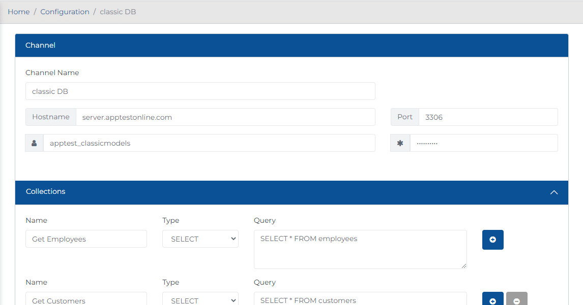 Create new Database Channel – Ephlux