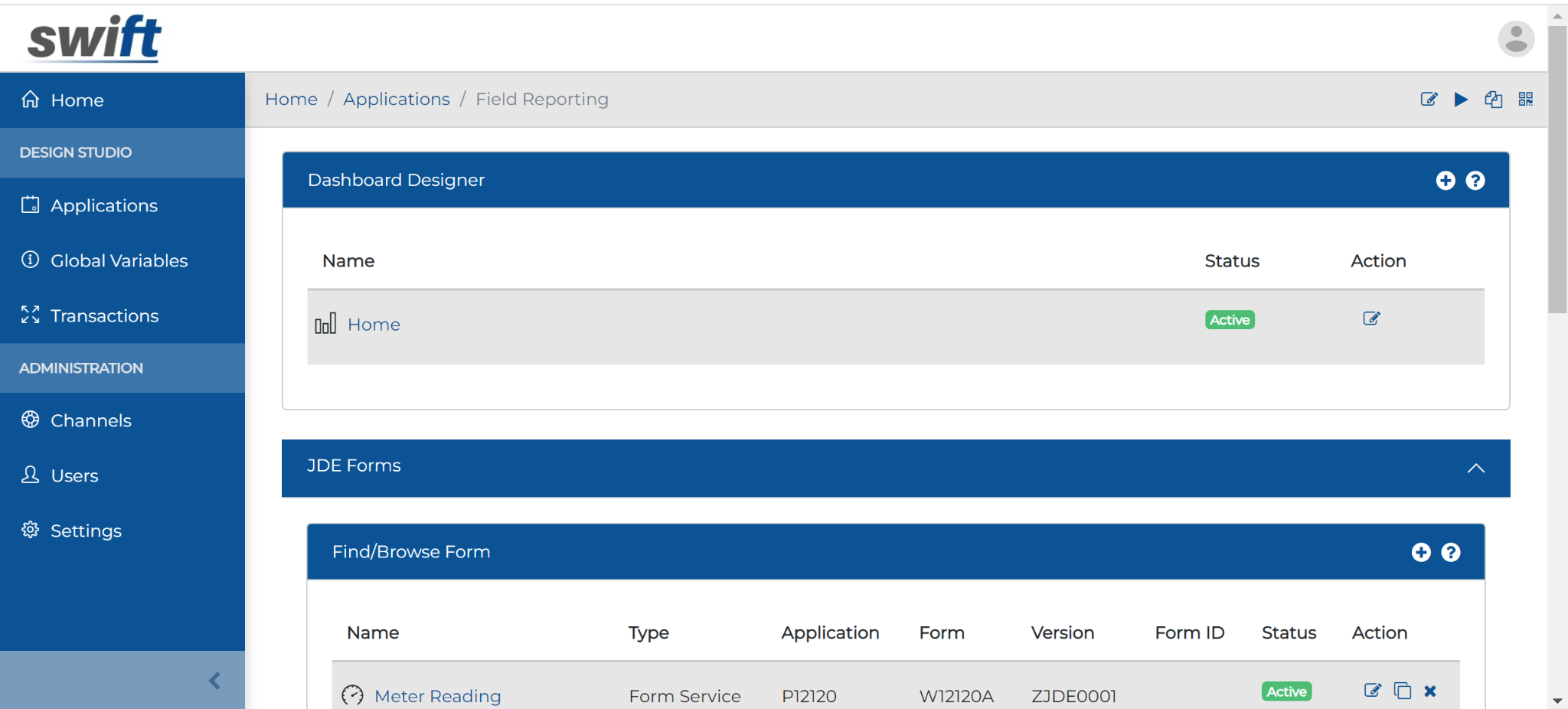 Swift – Create Dashboard - Ephlux