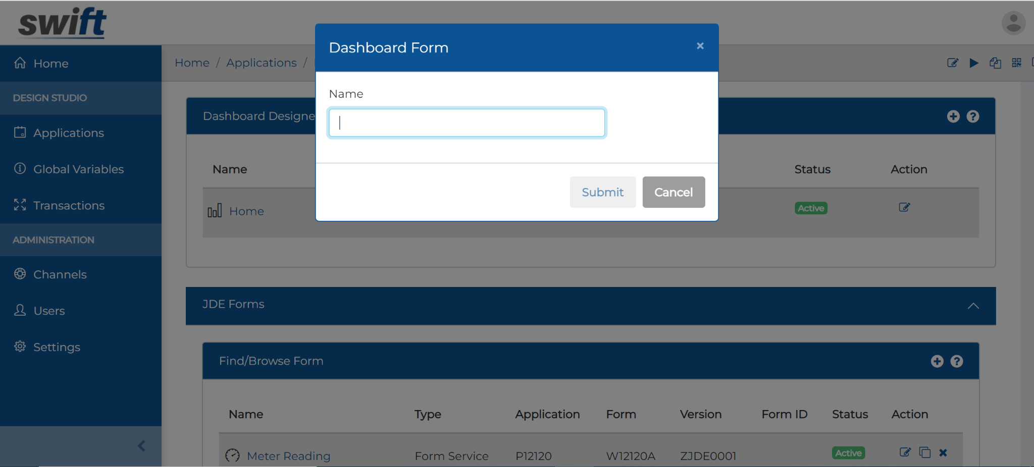 Swift – Create Dashboard - Ephlux
