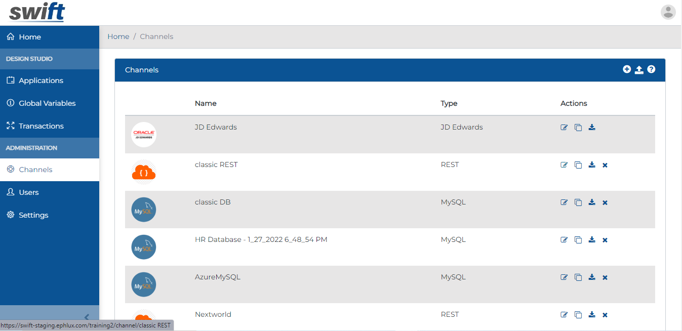 Create new REST Channel - Ephlux