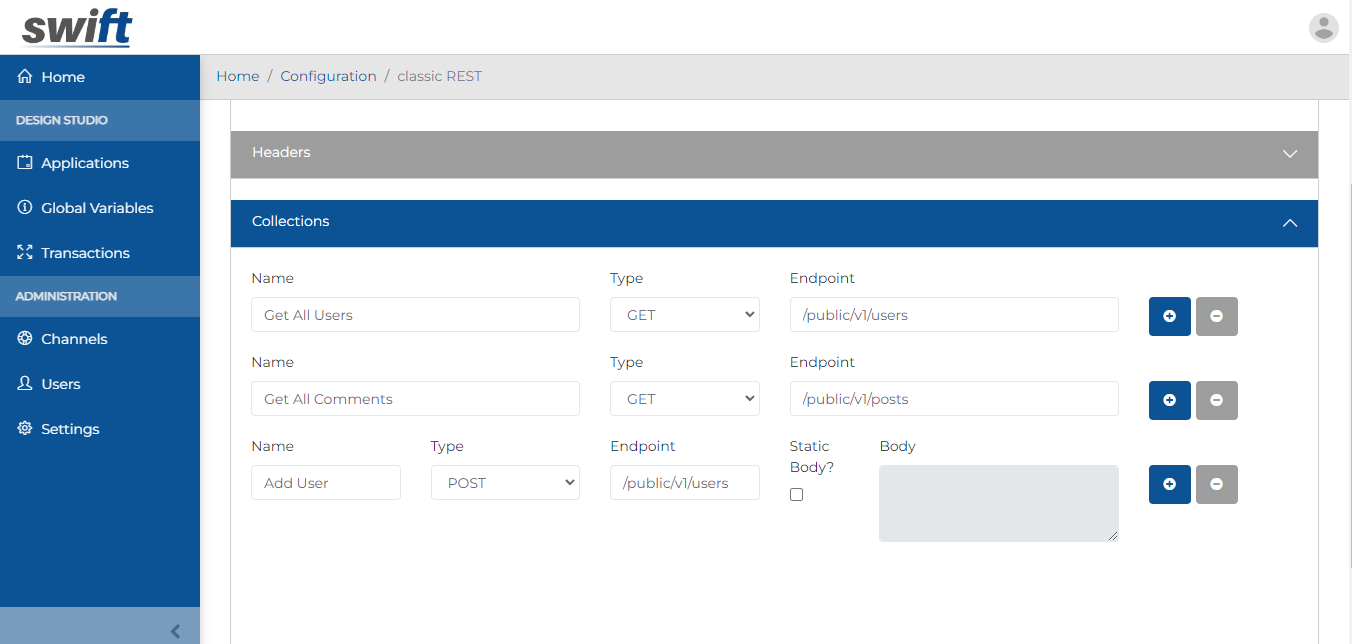 Create new REST Channel - Ephlux