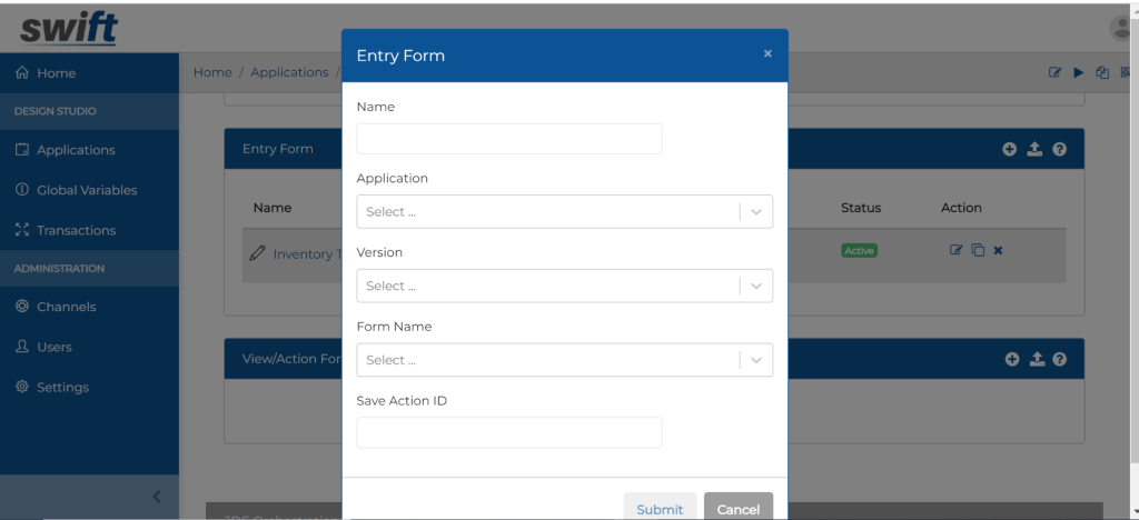 Swift – Create/Import new Entry Form – Ephlux