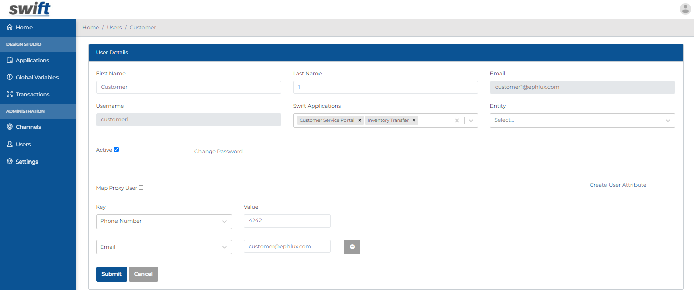 Swift User’s Access/Security – Ephlux