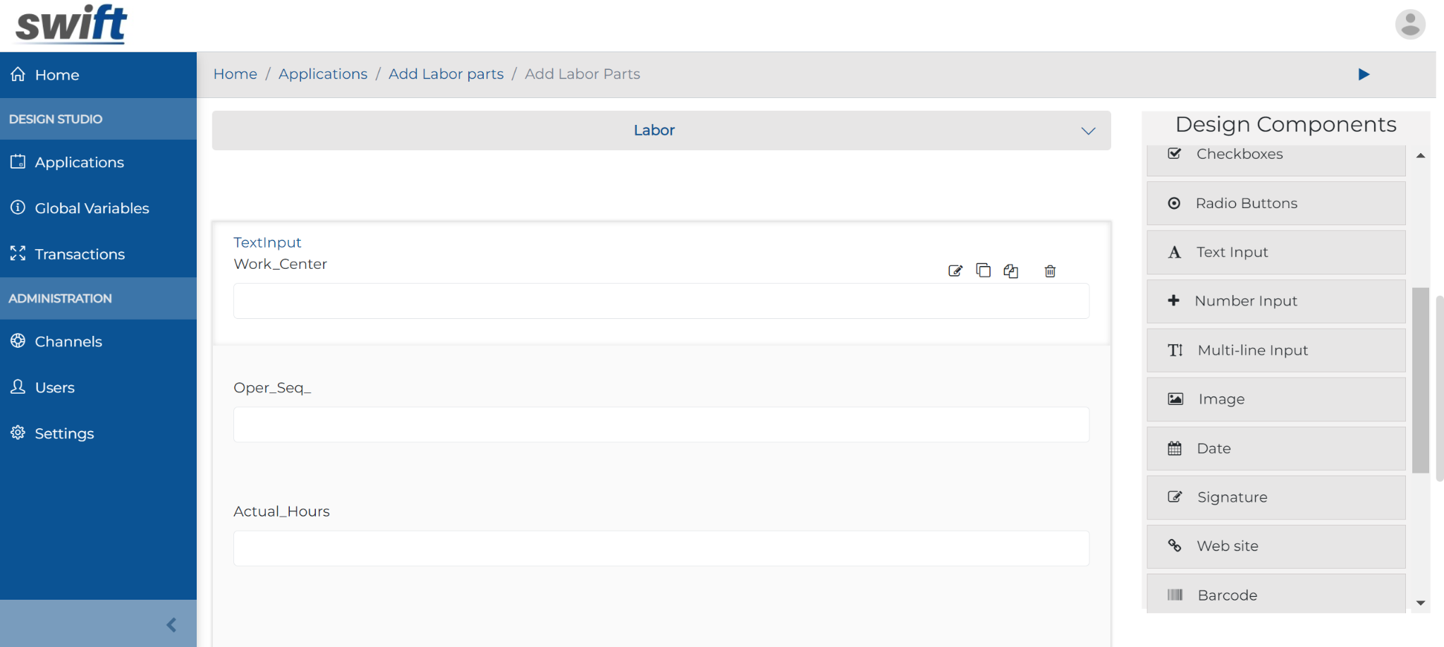 Swift – Import new Orchestration Entry Form – Ephlux