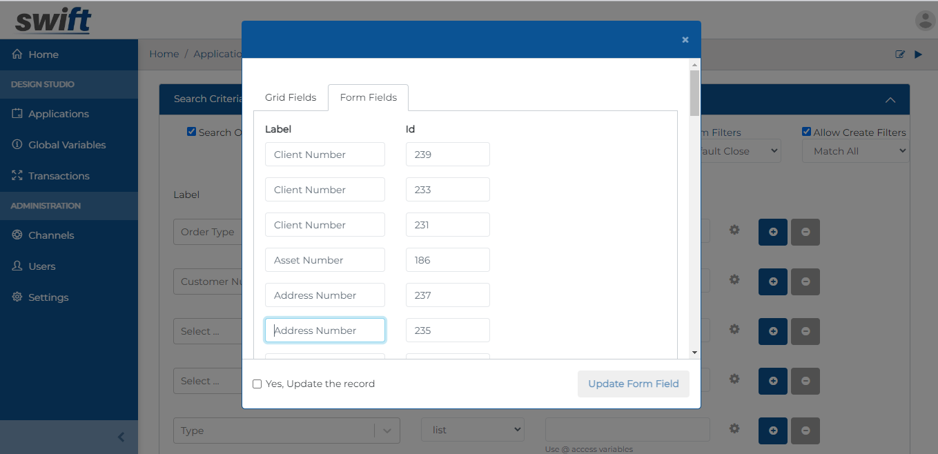 Swift – Create Find/Browse Form – Ephlux