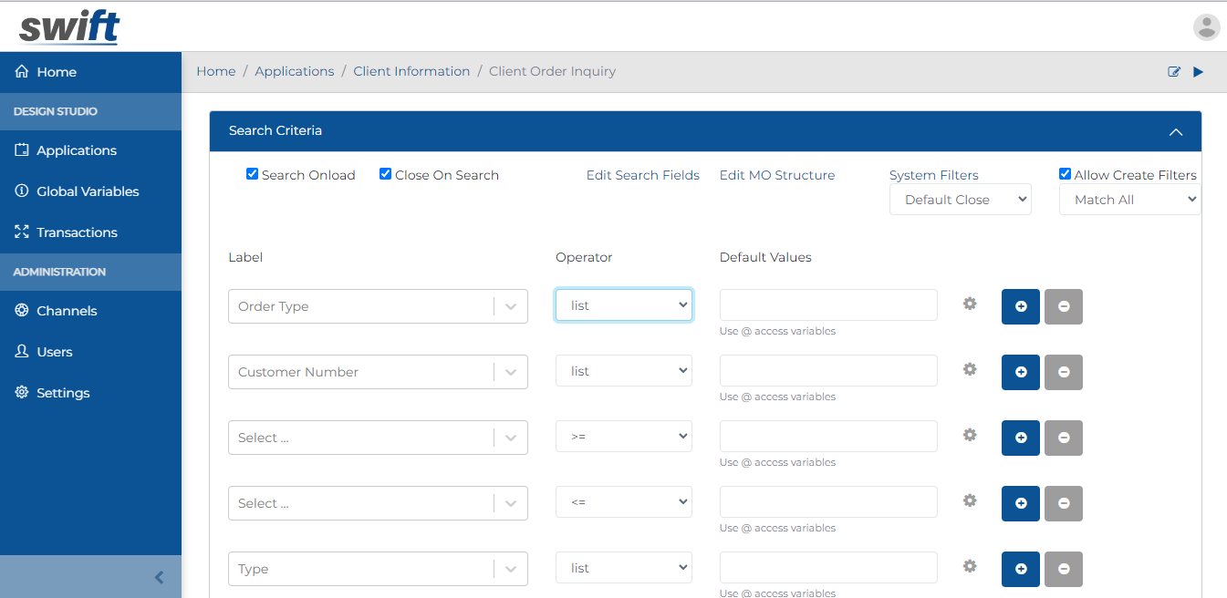 Swift – Create Find/Browse Form – Ephlux