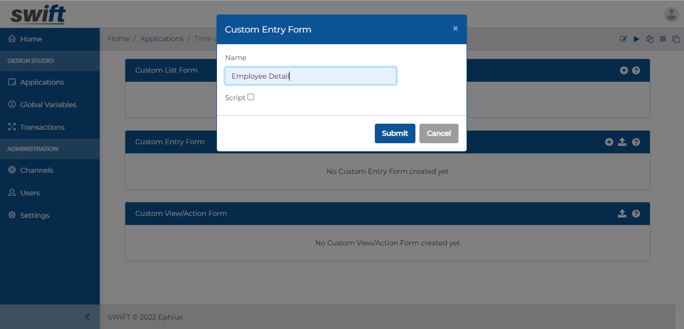 Swift Create Swift Custom Db Entry Form Ephlux