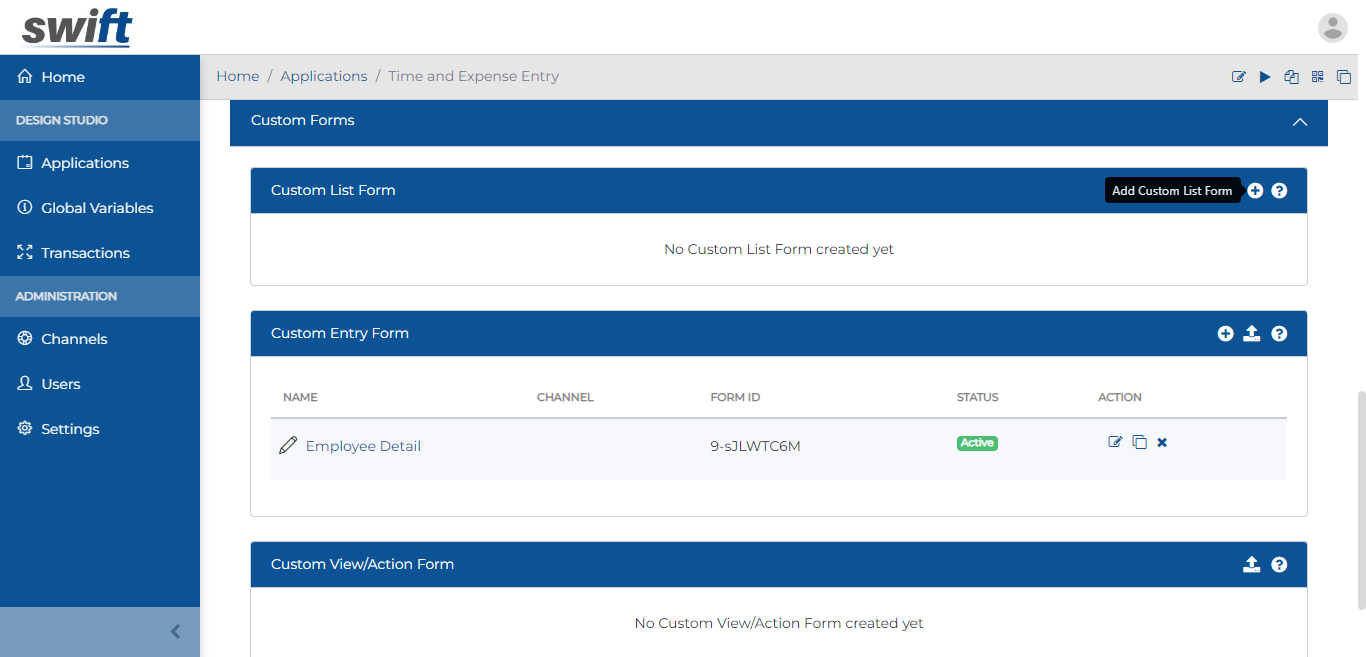 Swift Create Swift Custom Db Listing Form Ephlux
