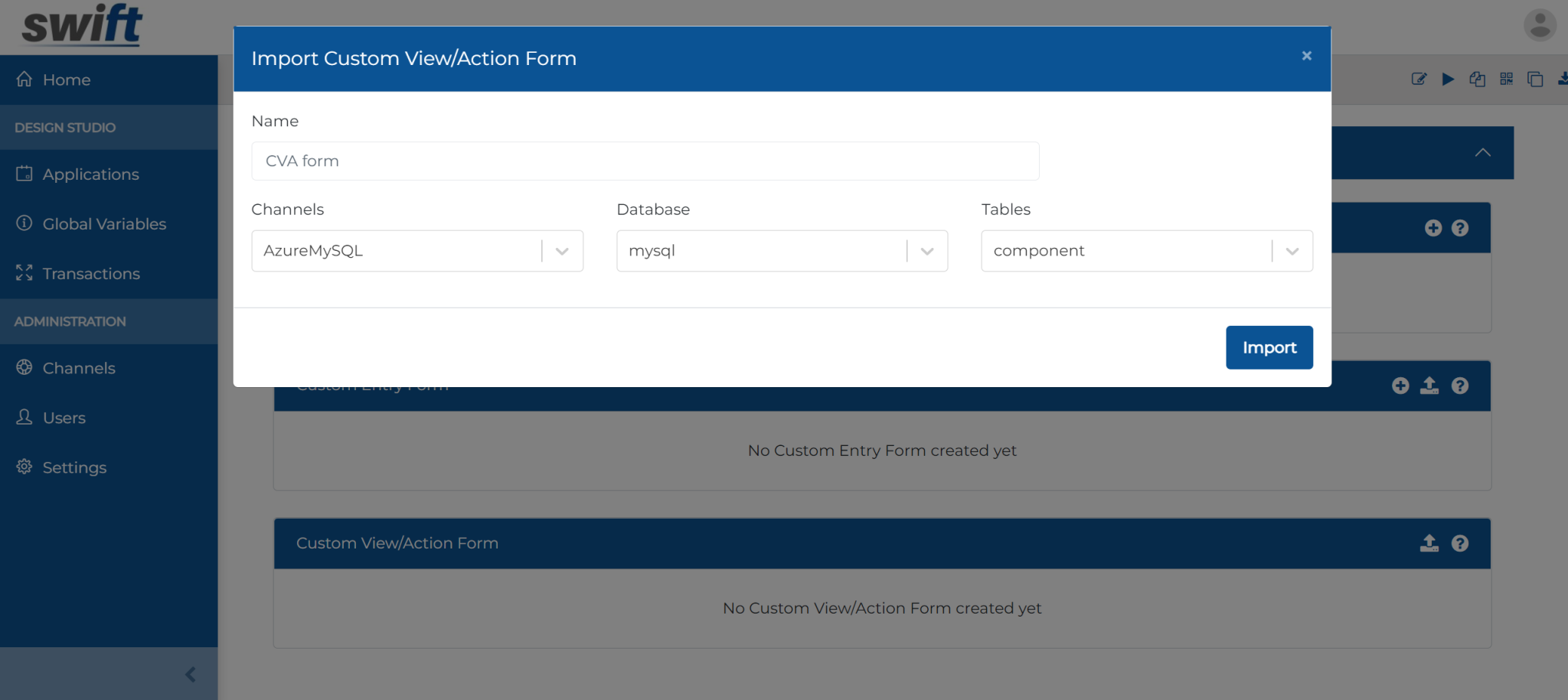 Swift Create Swift Custom View Action Form Ephlux
