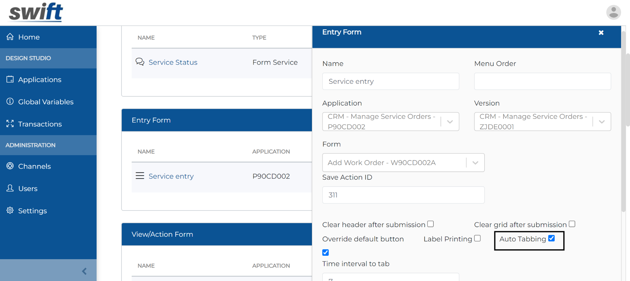 Swift – Create/Import new Entry Form – Ephlux